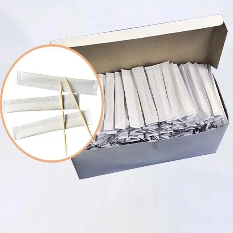 1000bagPortable Bamboo Individually Wrapped Toothpicks Individually ...