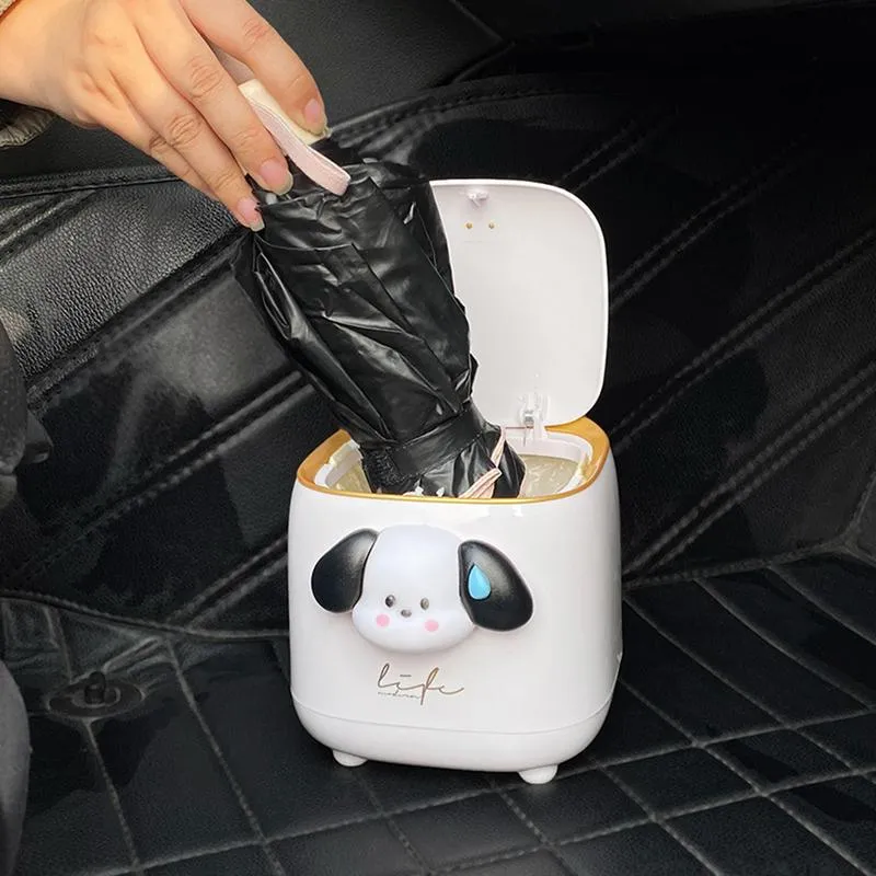 Car Garbage Cans Leakproof Auto Trash Container With Lid, Small Vehicle ...