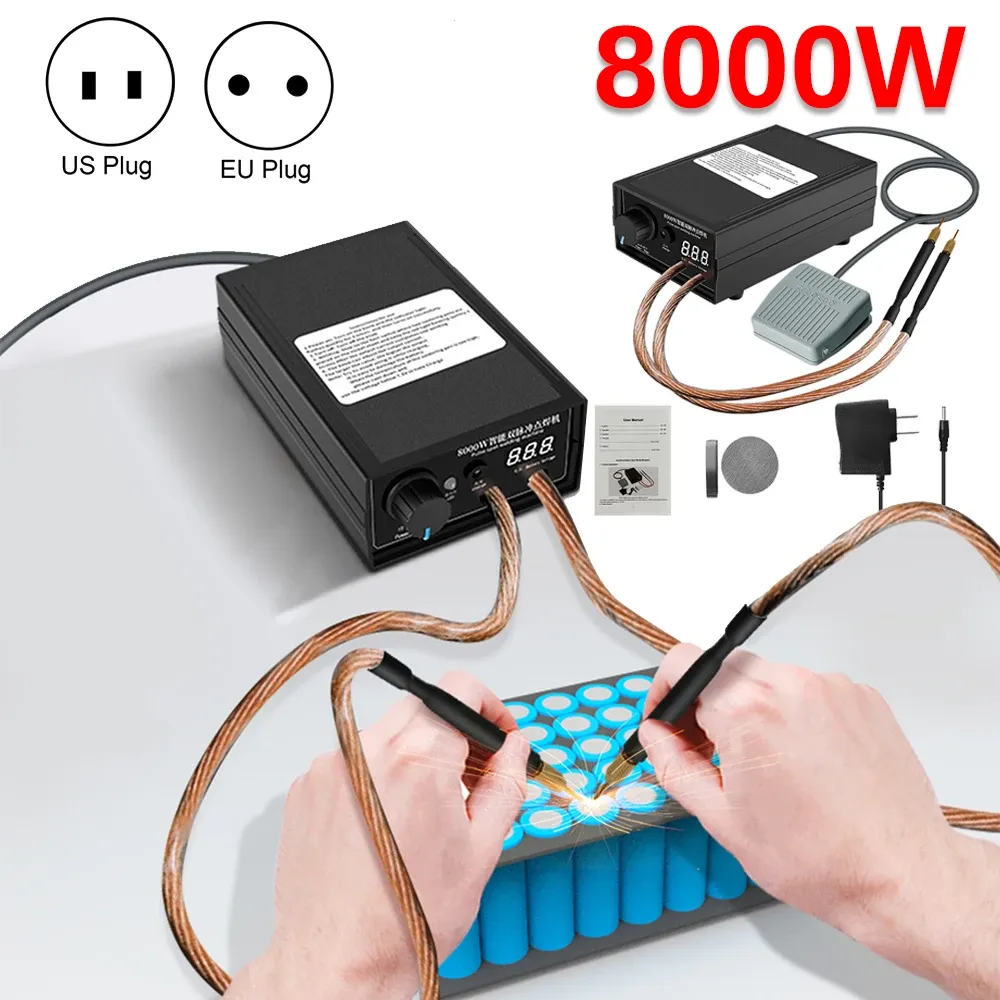 Digital Display 8000W Spot Welder for 18650 Battery Nickel Strips 0.1-0 ...