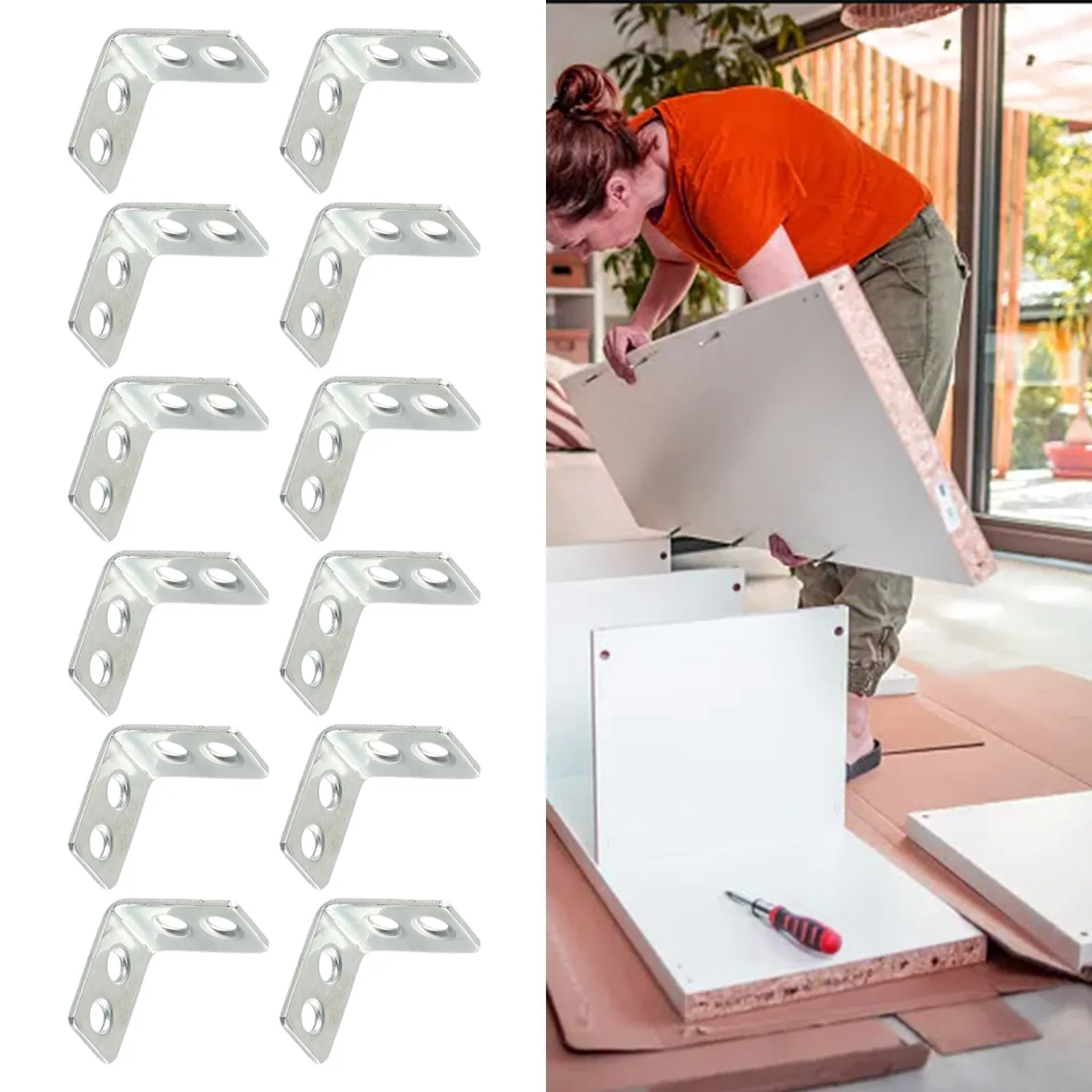 L Shaped Corner Bracket Metal Corner Braces Drawer Shelf Wall Bracket ...