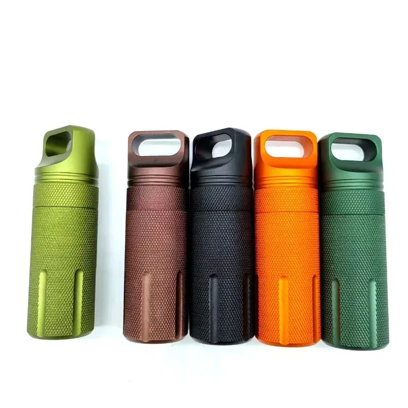 Aluminum EDC Survival Kit Waterproof Seal Bottle Capsule/Pill Airtight ...
