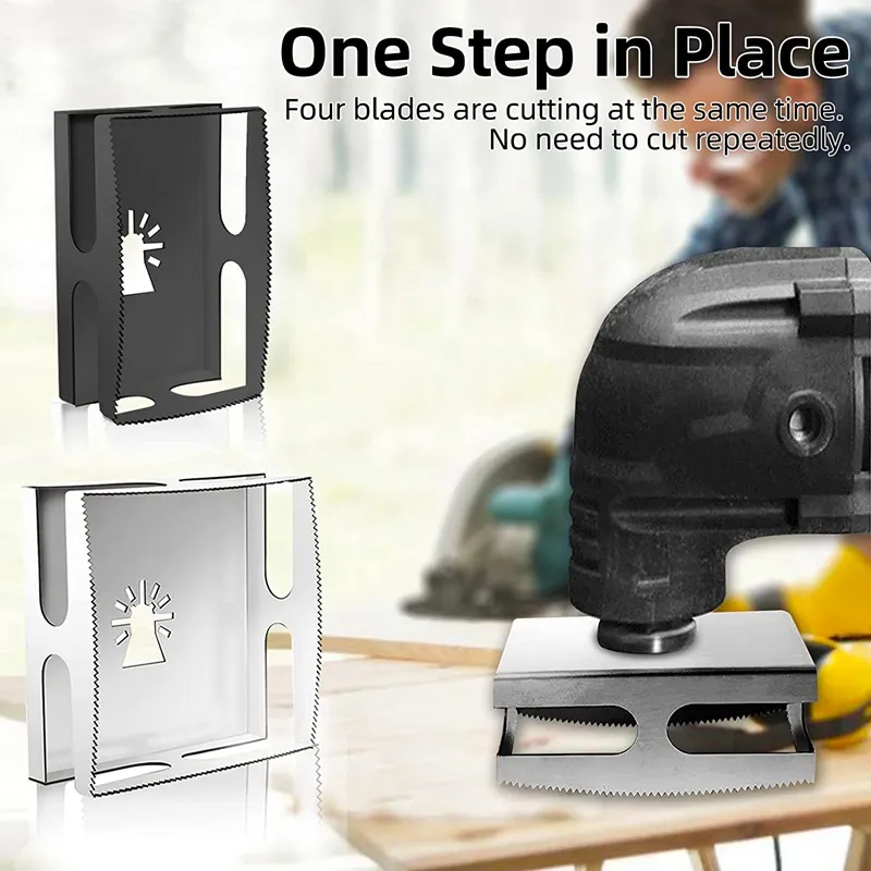 Drywall Outlet Cutout Tool: 2-Piece Square Slot Cutter with Oscillating ...