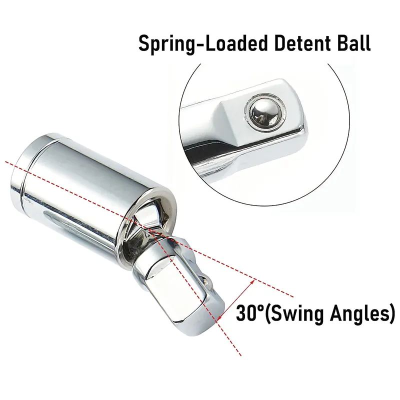 Universal Wobble Socket Adapter Set - 360° Swivel Joint for Impact ...