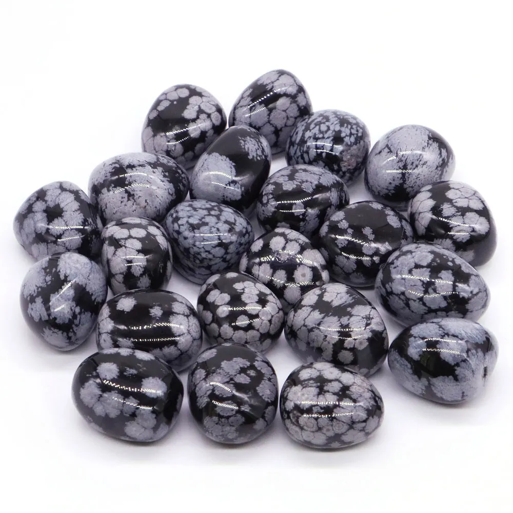 Natural Snowflake Obsidian Tumbled Stone Crystal Mineral Gemstone ...
