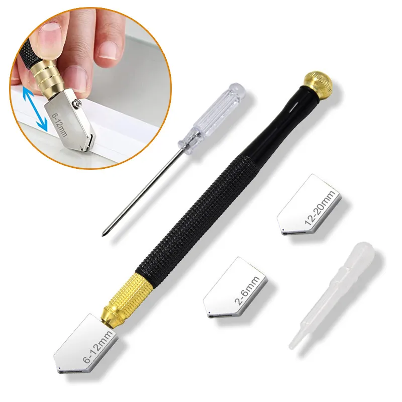 Diamond Glass Cutter Tool for Cutting 2-20mm Thick Glass, Bottles ...