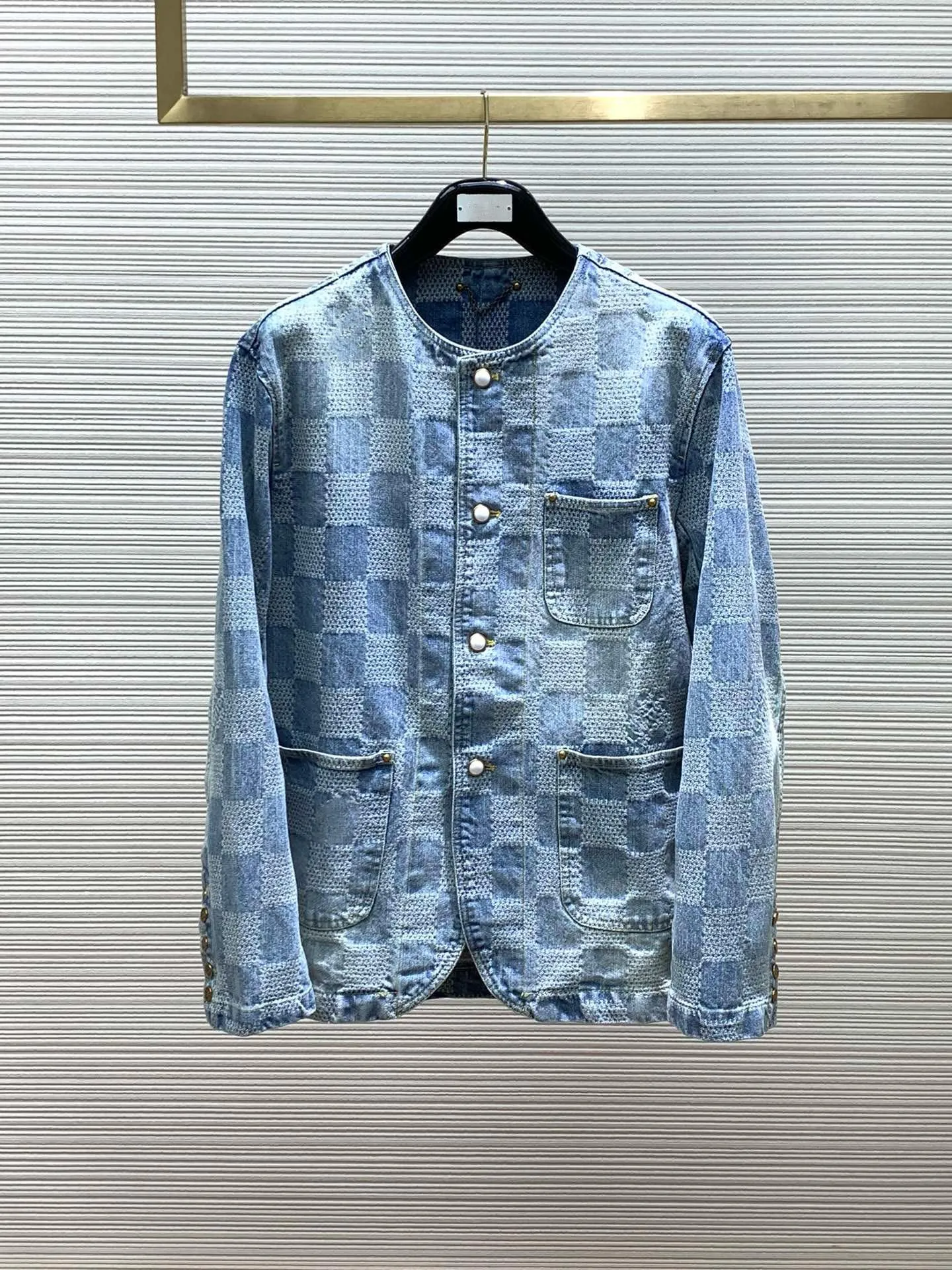 Luxury Designer Denim Jacket: Men's Button Windbreaker, Couple's Mosaic ...