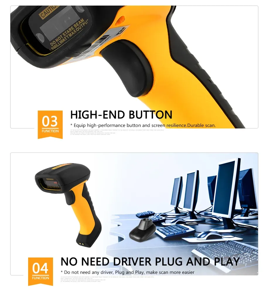 NETUM Bluetooth Barcode Scanner 2D QR Bar Code Reader, Wireless USB Data Matrix PDF417 Handheld ...