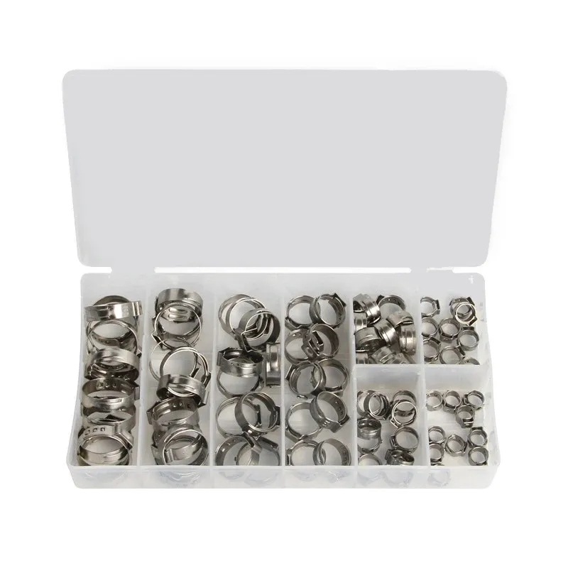 DHgate.com:2024 304 Stainless Steel Single Ear Hose Clamps Assortment ...