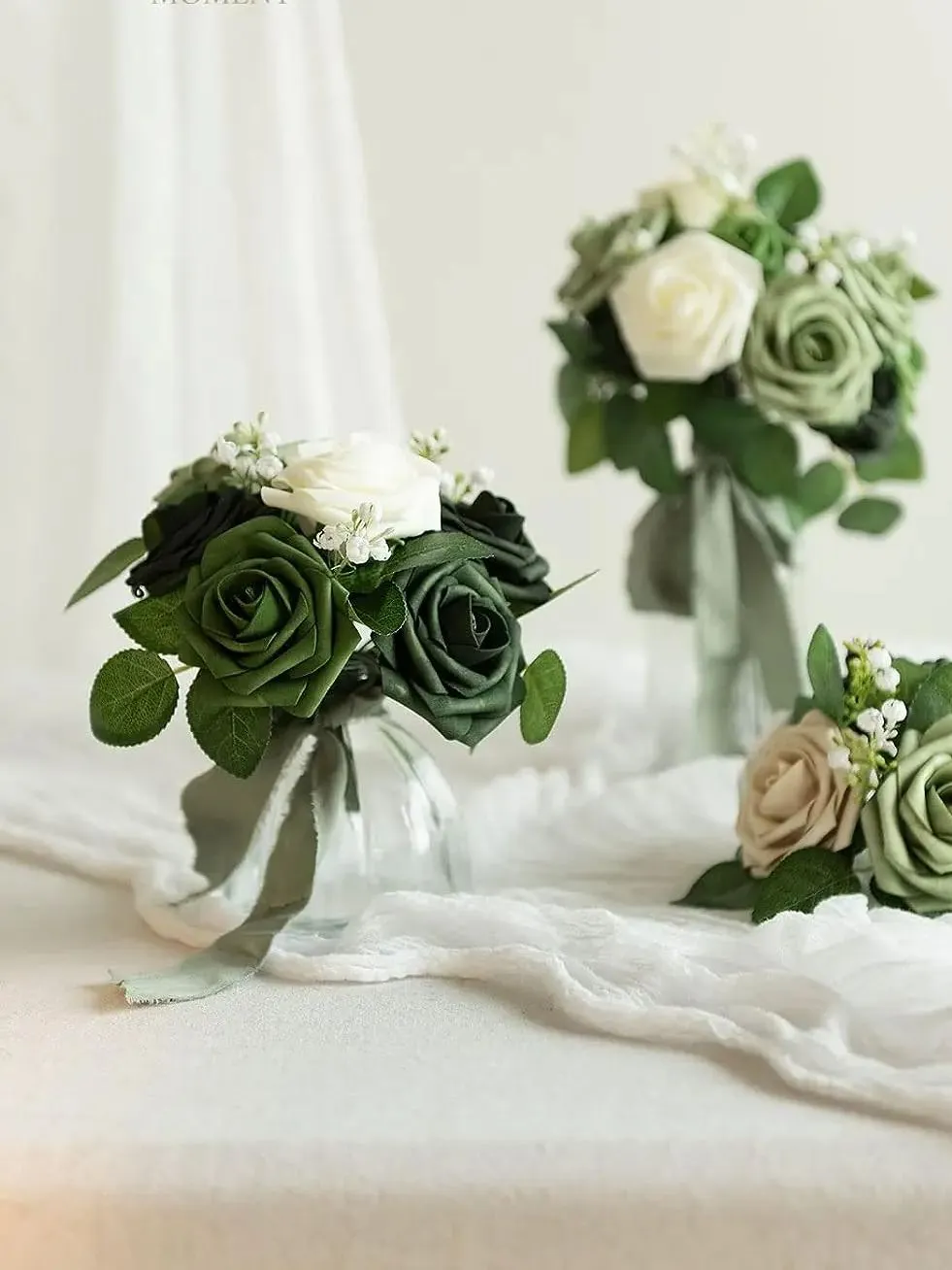 green rose bunch