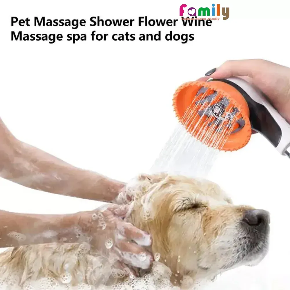 Dog Bath Massage Shower Sprayer: Adjustable Grooming Pet Shower ...