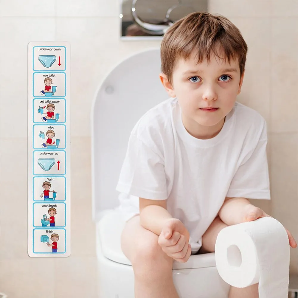 Potty Urinal Toilet Training Chart With Visual Schedules For Children ...