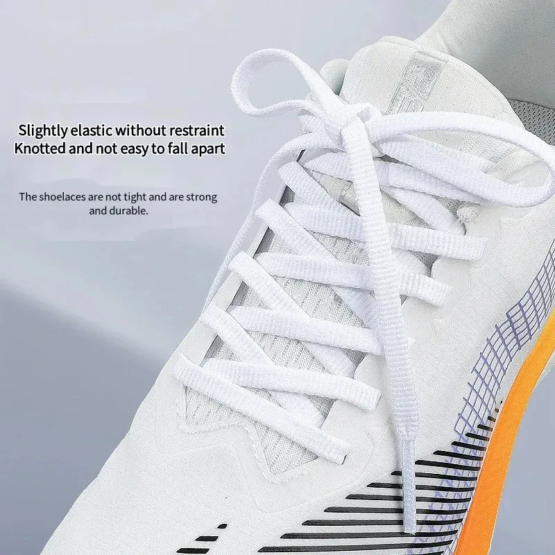 Flat Elastic Sneaker Shoelaces 6mm Width Rubber Bands for Athletic ...