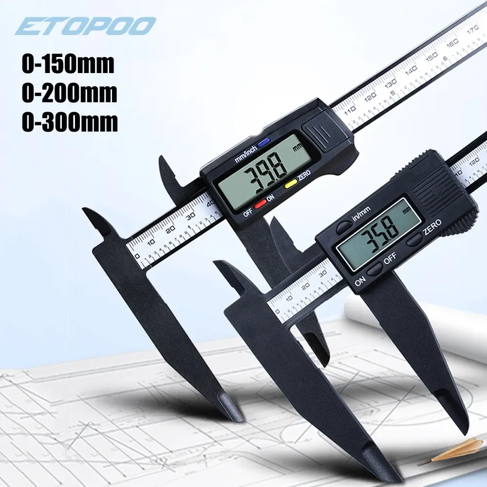 Micrometer Measuring Tool 300mm Carbon Digital Electronic Caliper Long ...