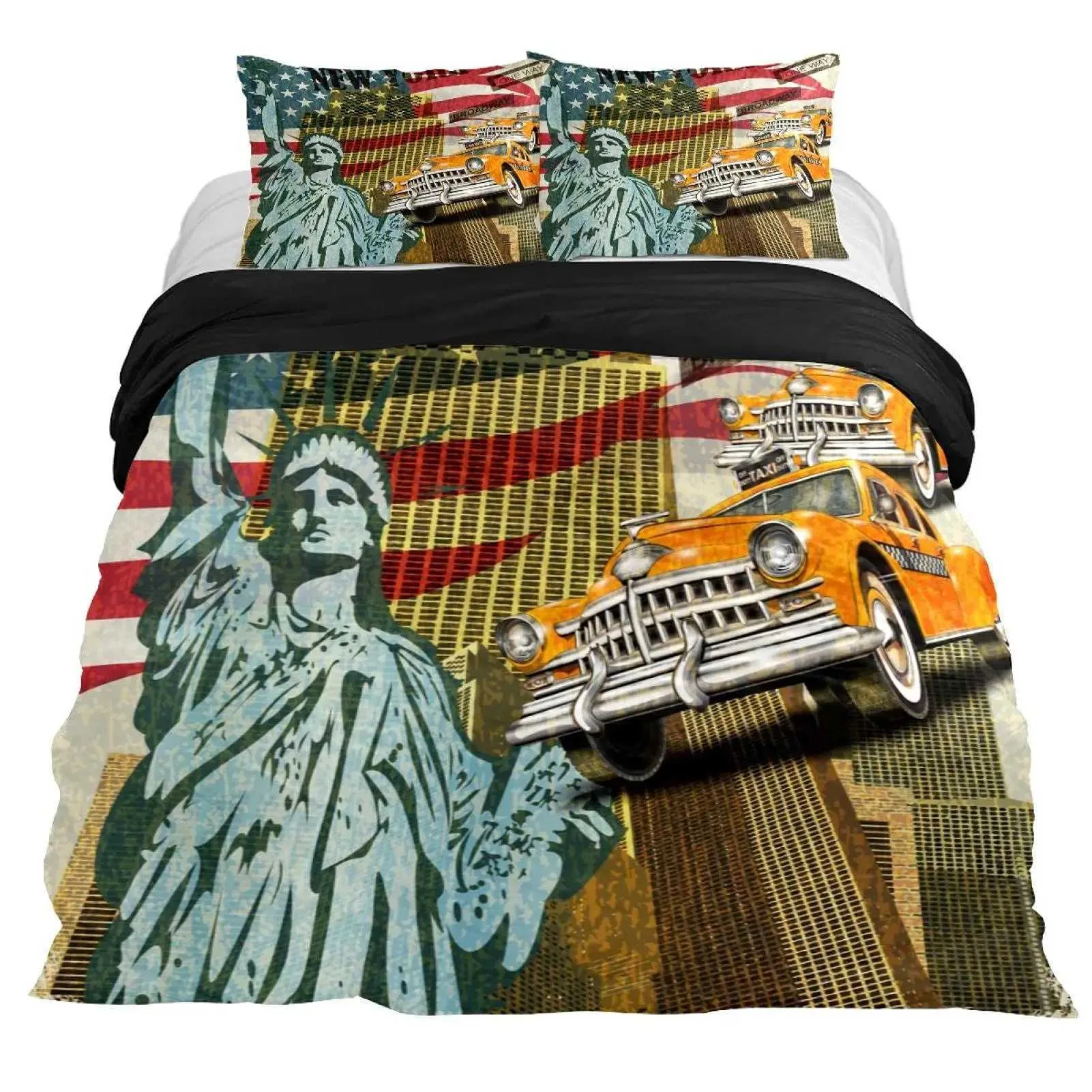 DHgate.com:New York Skyline Bedding Set with Comforter Cover, Duvet ...