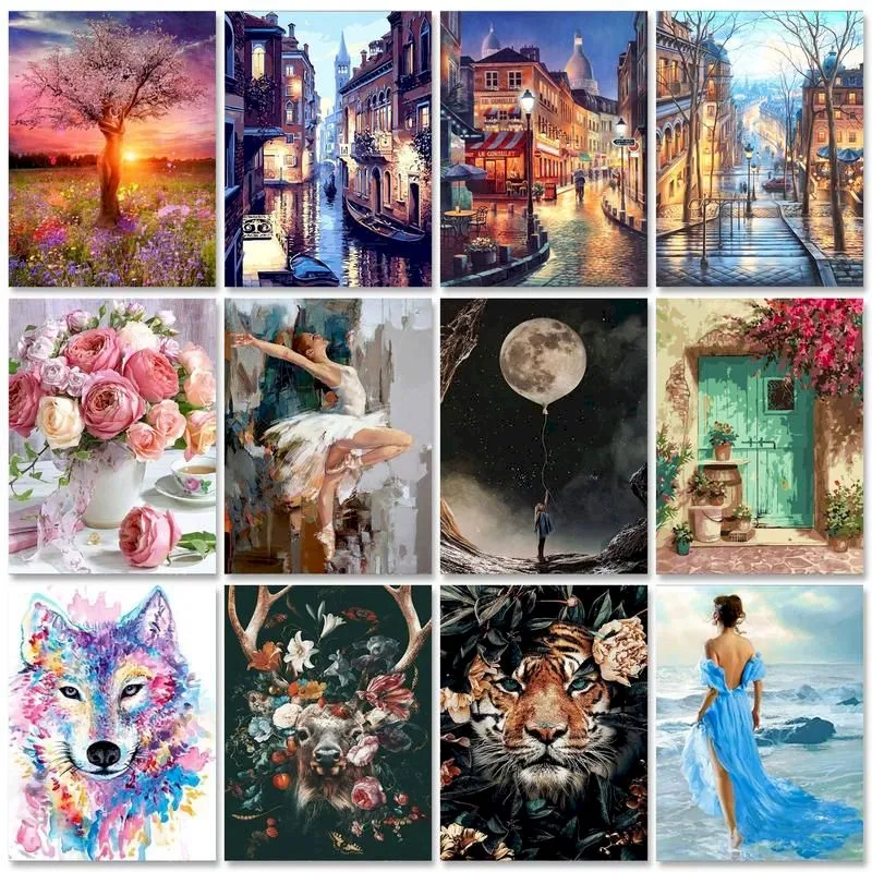 DHgate.com:Gatyztory Frame Paint by Numbers Kit - Acrylic Coloring by ...