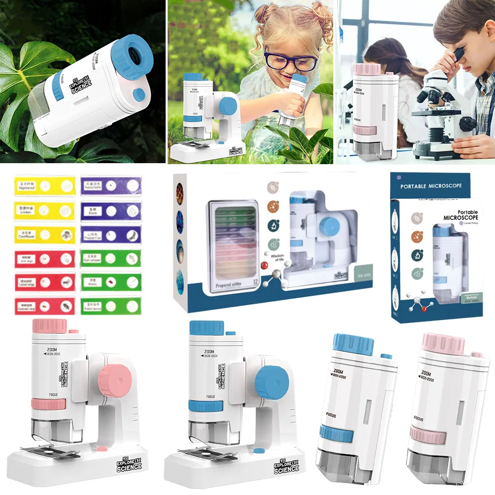 DHgate.com:Portable 200X Handheld Science Microscope with LED Light ...