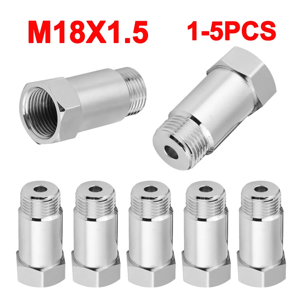 M18x1.5 O2 Sensor Extender: 5-Piece Stainless Steel Car CEL Fix Adapter ...