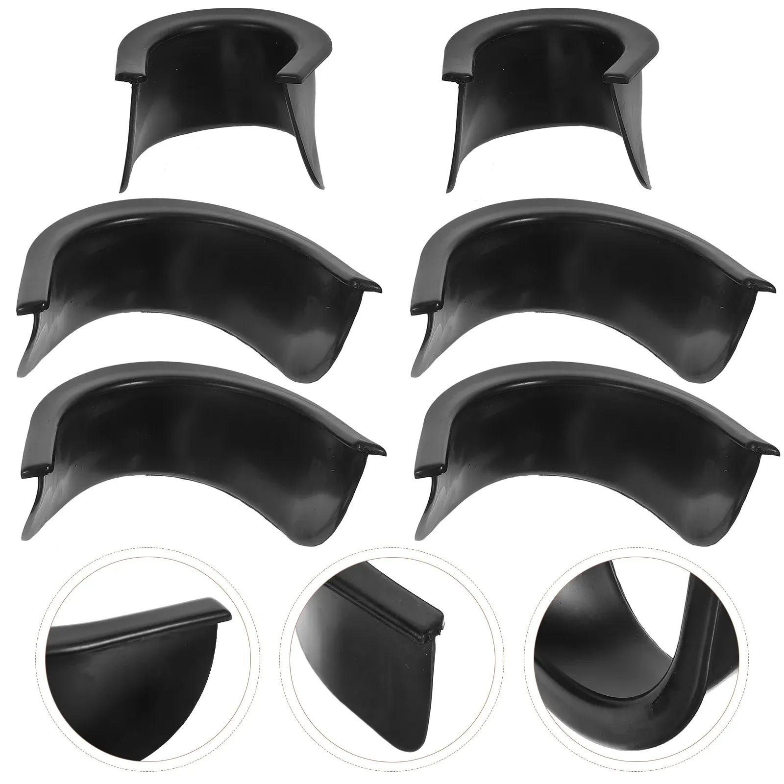 Snooker Hole Liners - 6 Pack Replacement Billiard Table Glue-on Rubber ...