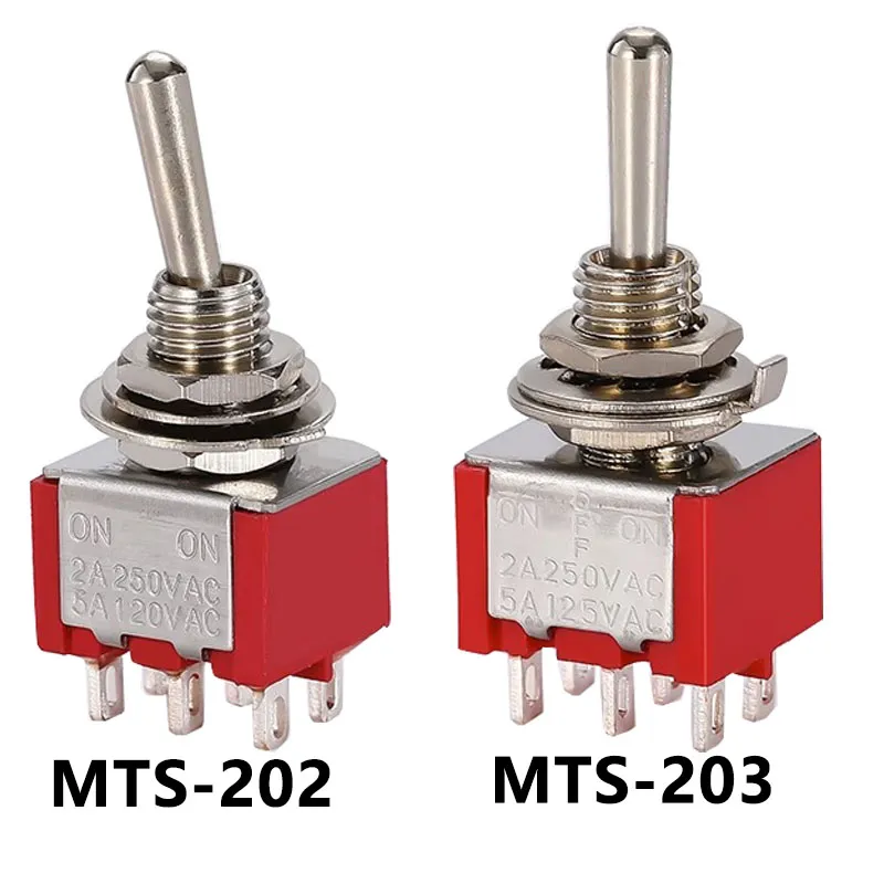 DHgate.com:6MM Red Rocker Switch 6Pin MTS-202/203 Toggle Switch, 2A ...