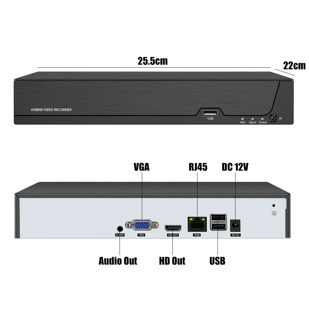 4K/5MP/4MP/3MP/2MP ONVIF 2.0 Metal Network Video Recorder with P2P for ...