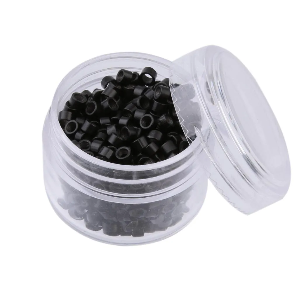 500-Pack Multi-Color Soft Silicone Micro Beads - 5mm Hair Braids ...