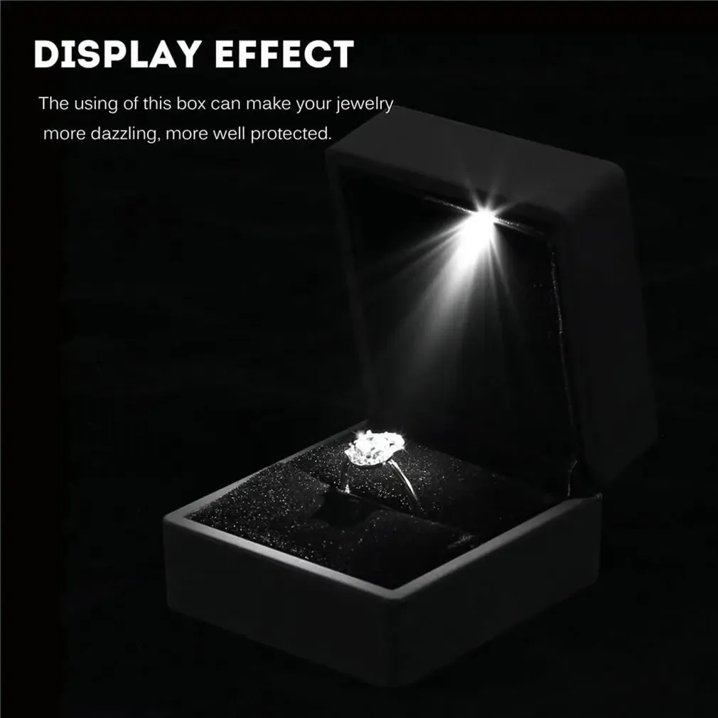 LED Ring Box: Engagement Ring Box With Light, Jewelry Box Organizer For ...