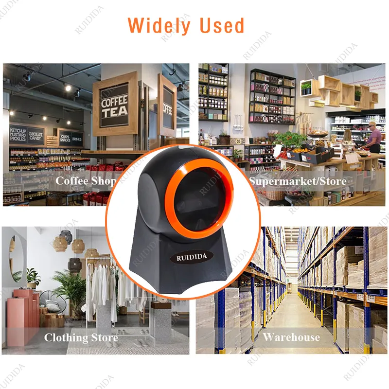 USB 2D Desktop qr photo scanner with Hands-Free Scanning ...