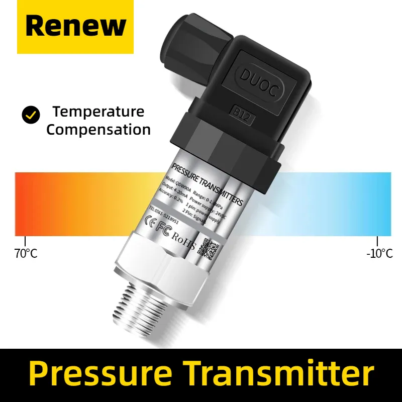 RS485 manifold absolute pressure Transmitter with G1/4 Thread - Small Size, 4-20mA, 0-10V/0-5V ...