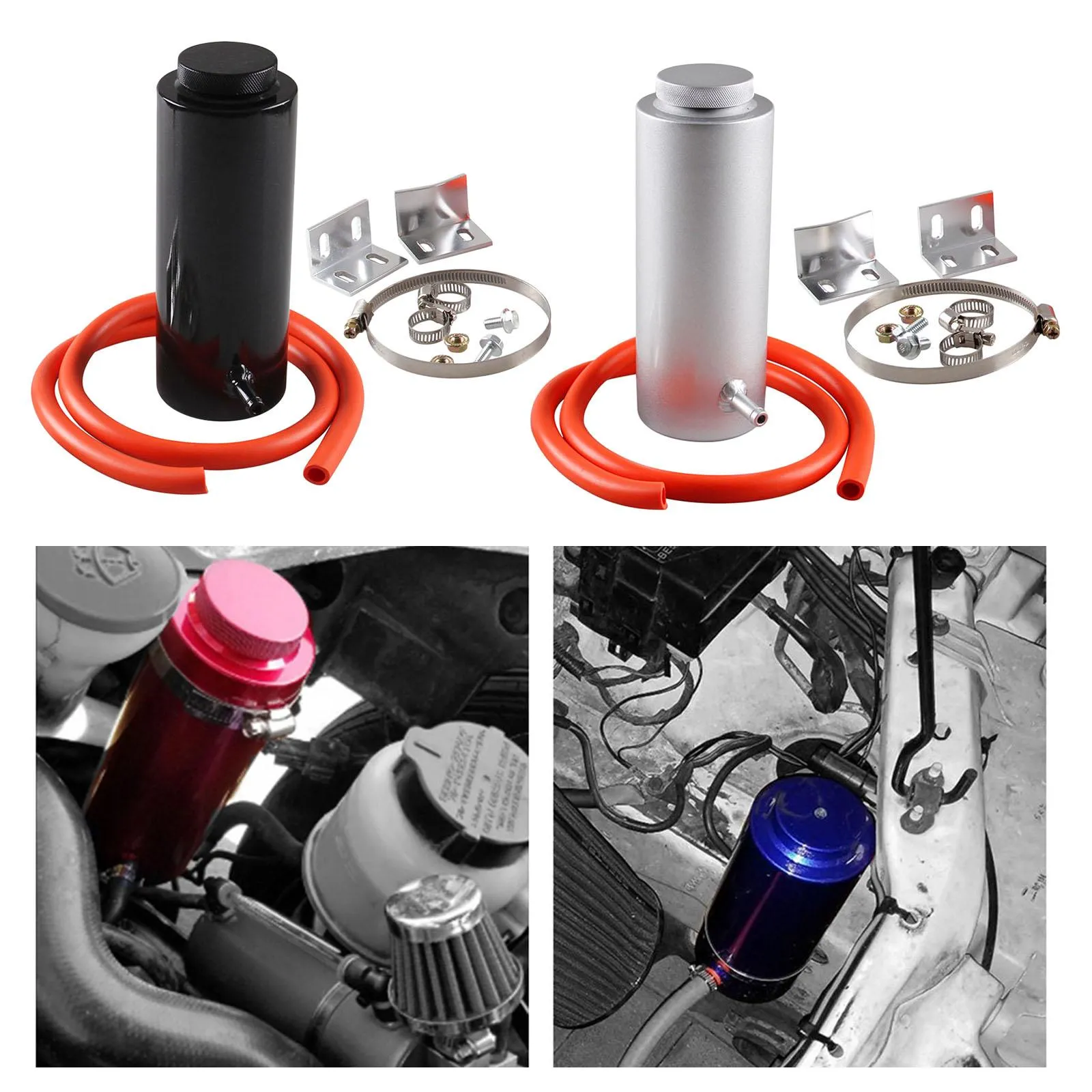 Aluminum Alloy Vehicle Radiator Coolant Oil Catch Can Overflow Tank ...