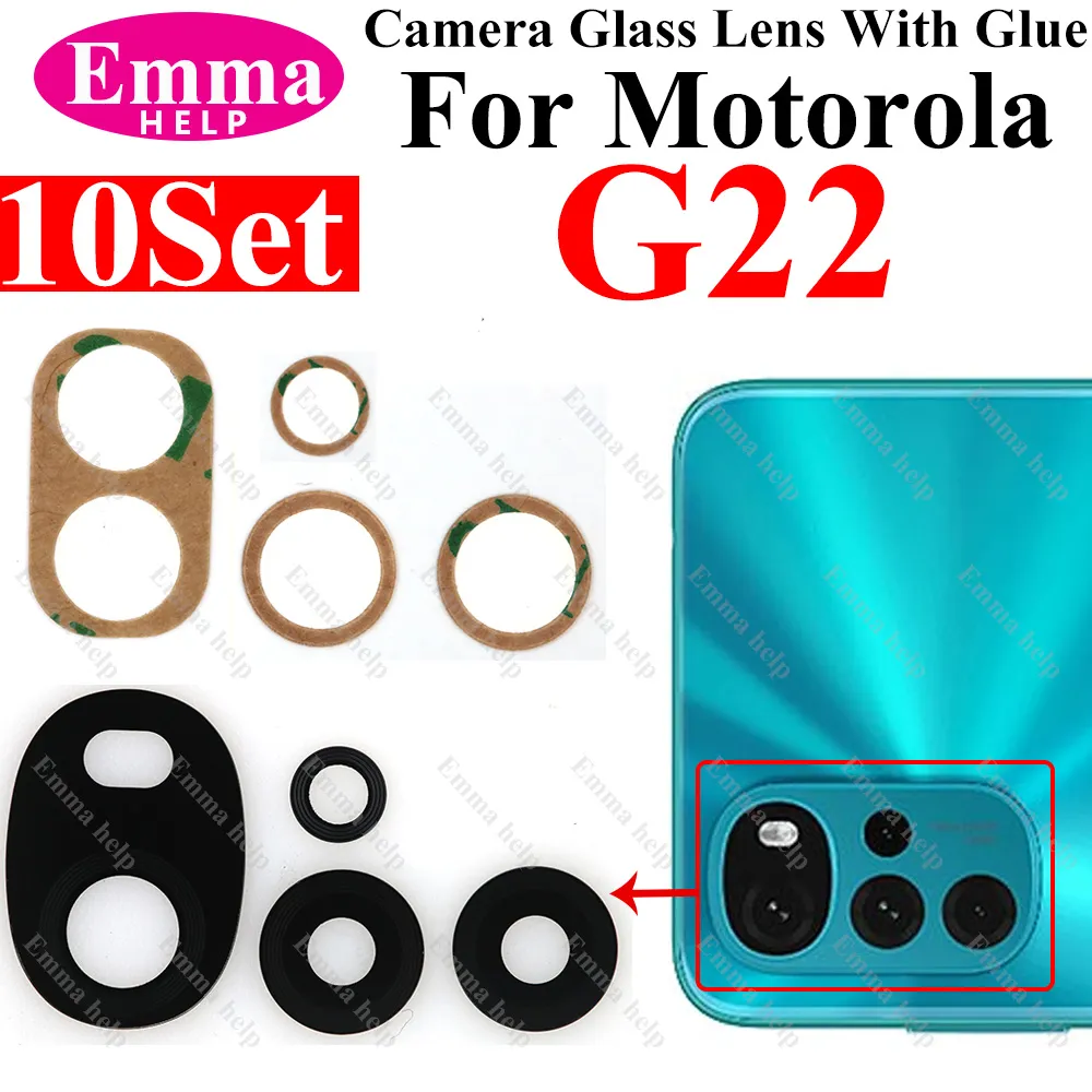 Rear Back Camera Glass Lens with Adhesive Sticker for Motorola G30 G20 ...
