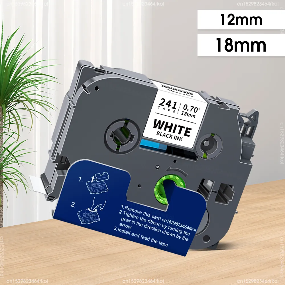 TZe Compatible Laminated Label Tape Replacement for Brother P-touch ...