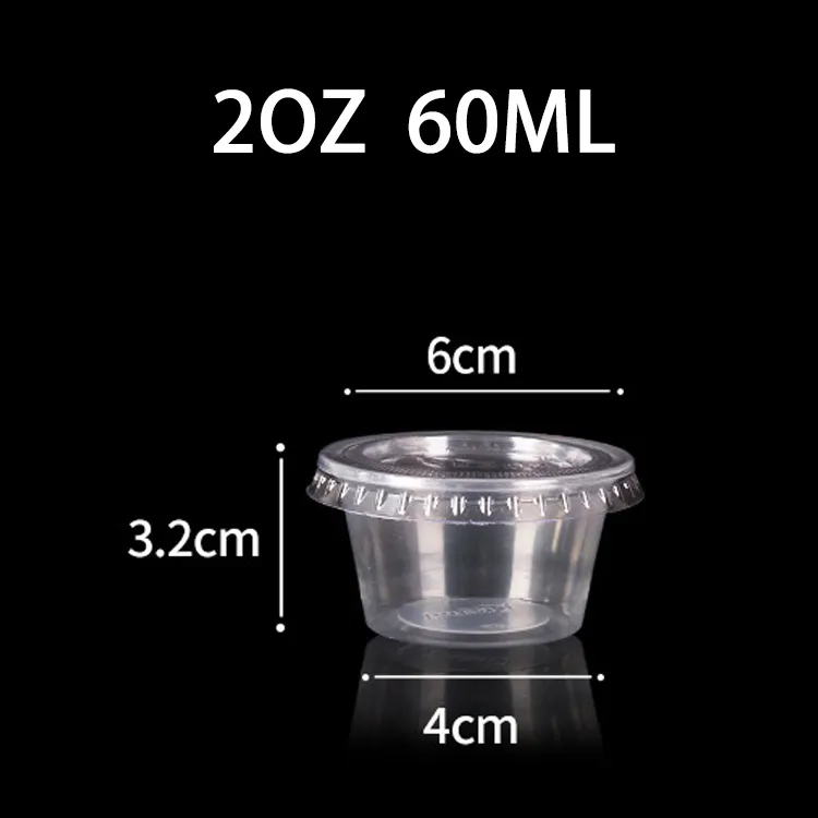 2oz Plastic Plastic Cupcake Containers With Lids Ideal For Jello ...