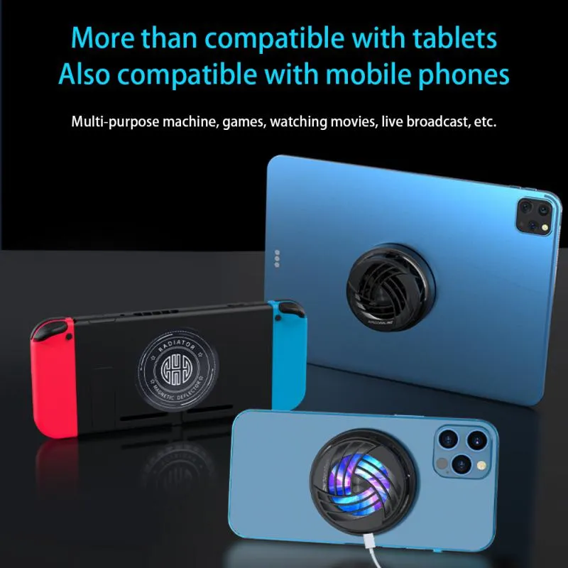 Aluminum Alloy Mini Phone Fan Cooler, Portable Magnetic Cooling Fan for ...