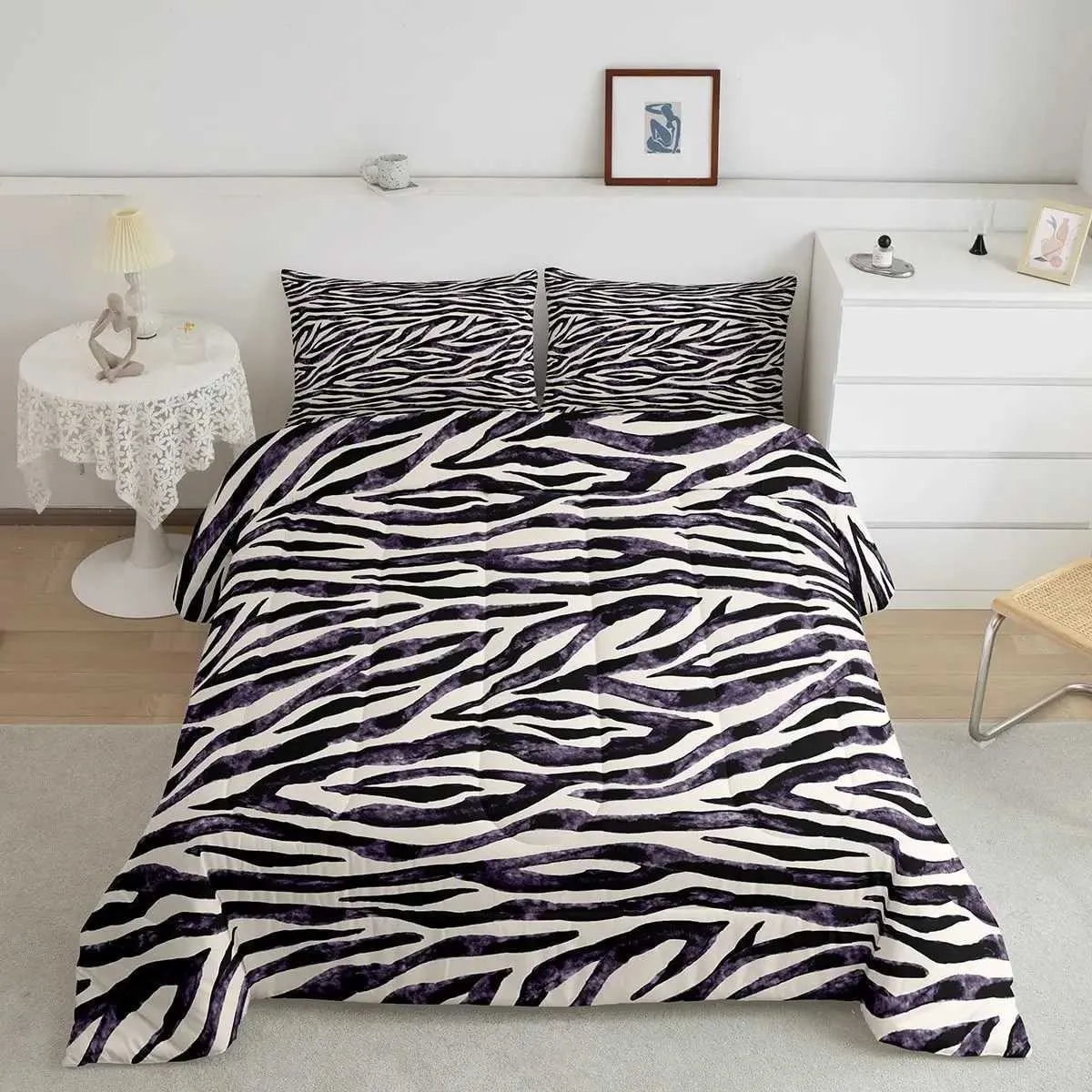 zebra print bedding double
