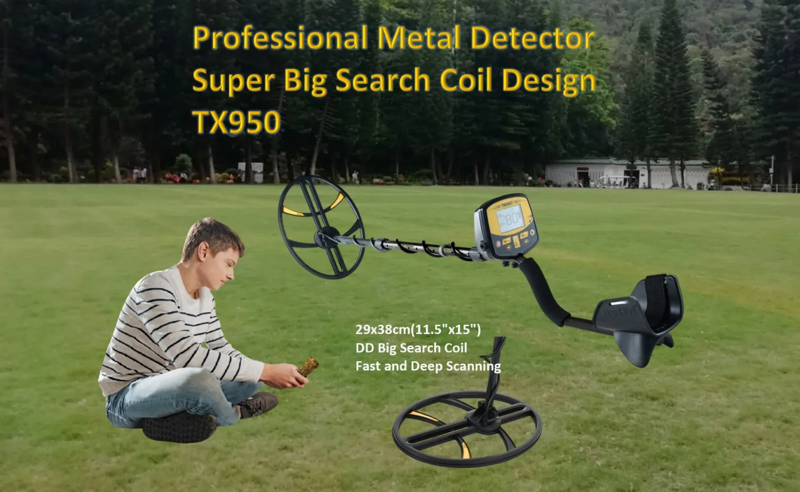 TX950 Professional Handheld Pinpointer Detector With LCD Display, High ...