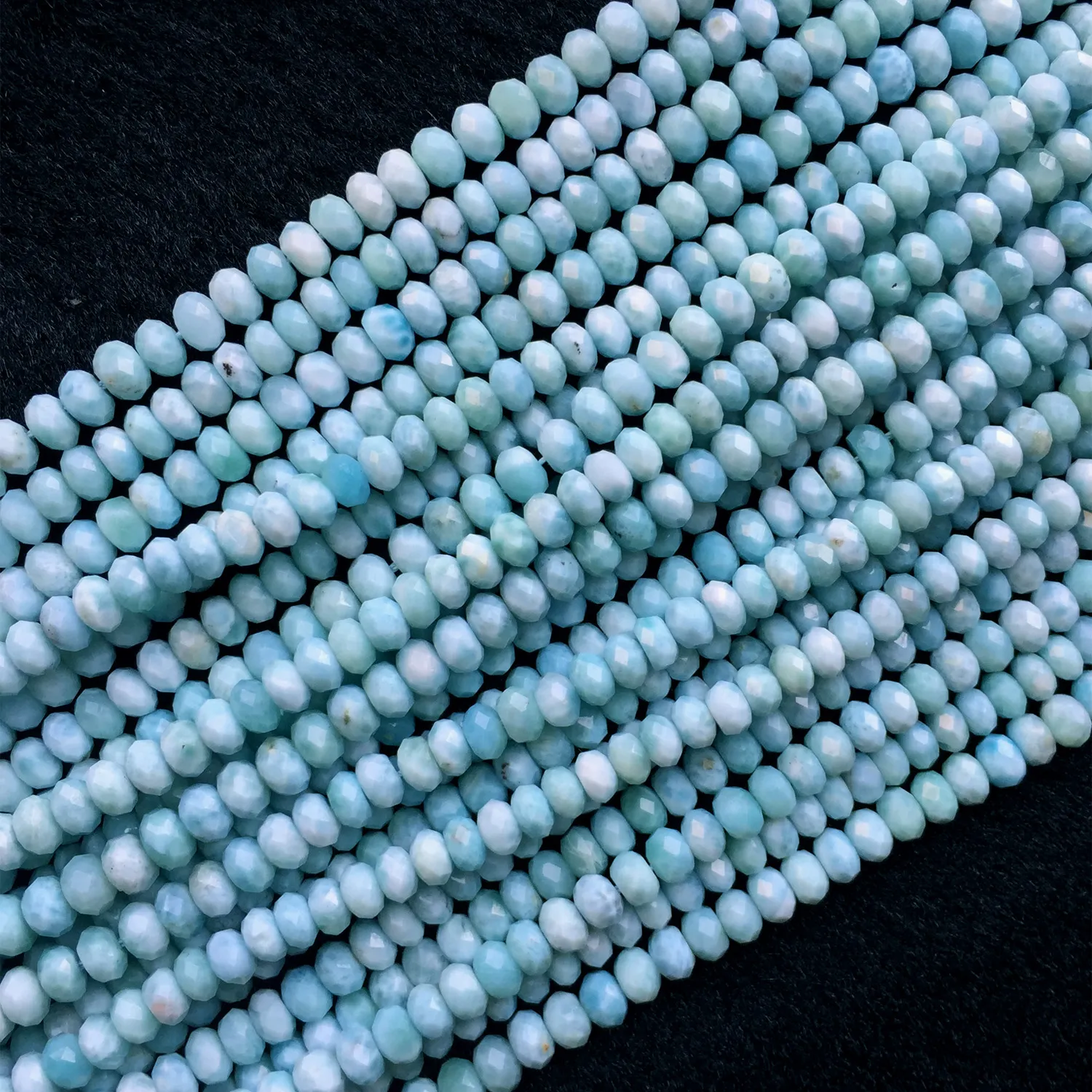DHgate.com:Natural Blue Larimar Rondelle Faceted Beads - 6mm Genuine ...