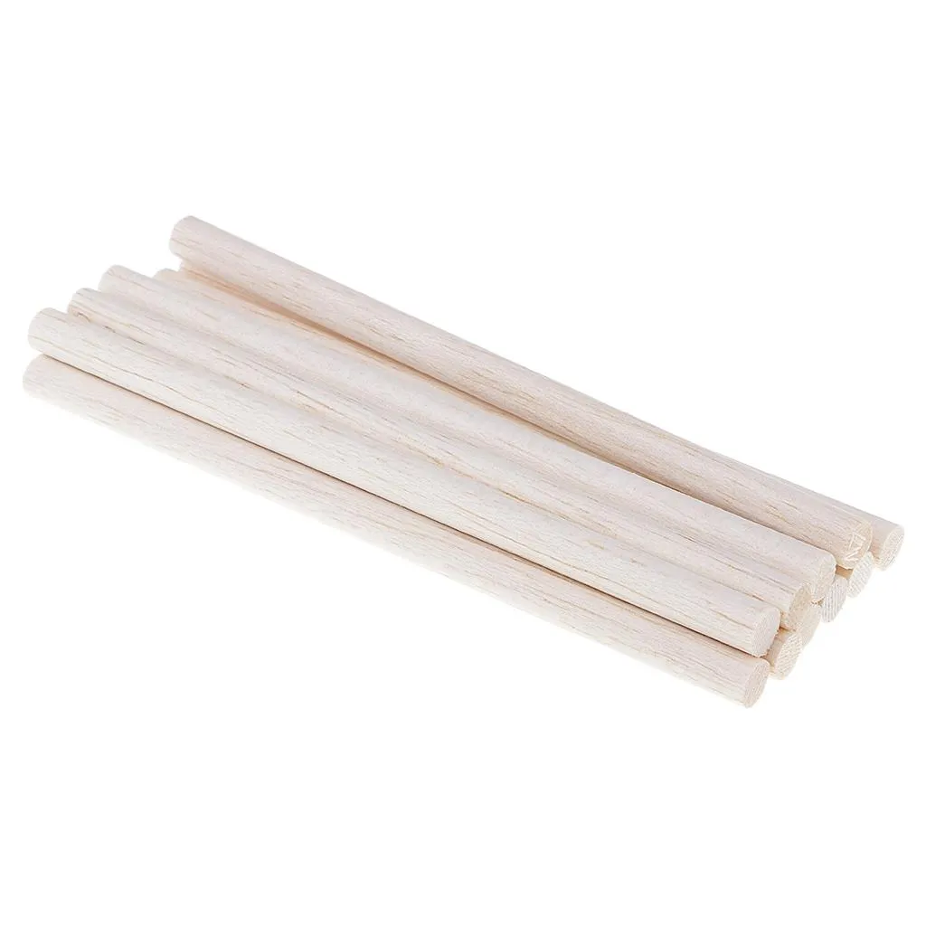 2-9.8 in 50-250mm Round Unfinished Balsa Wood Dowel Rods for Woodcraft ...