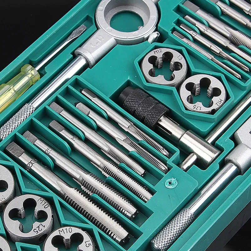 WYNNS Tap and Die Set 12/20/Hand Threading Tool with Wrench Screwdriver ...