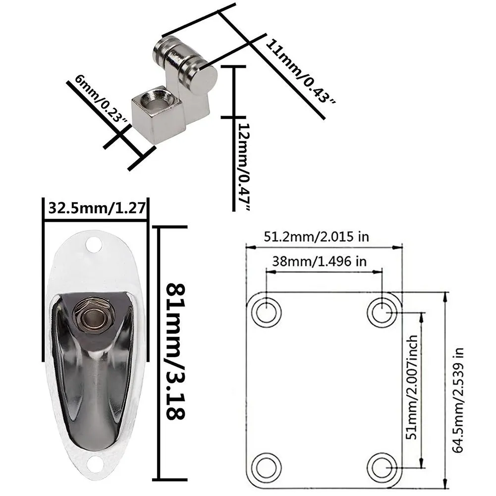 2024 NewChrome Electric Guitar Roller String Tree String Retainer Neck ...