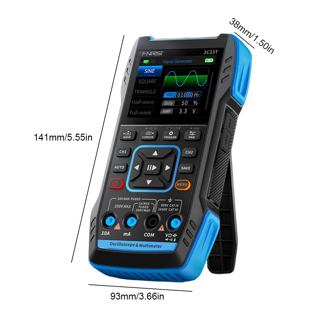 Oscilloscope Multimeter 3 In 1: Portable Dual Channel Signal Generator For Electrical ...
