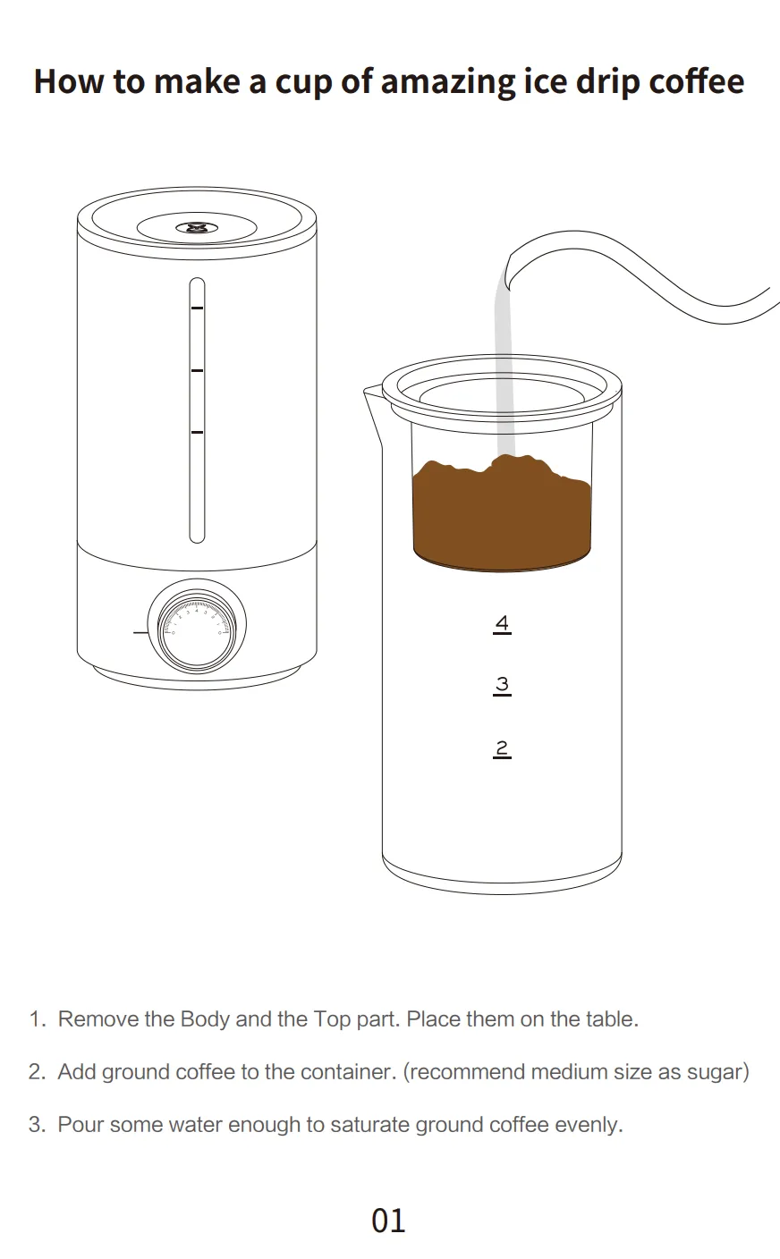 Timemore Manual Cold Brewer Coffee Maker Ice Dripper Coffee Pot ...