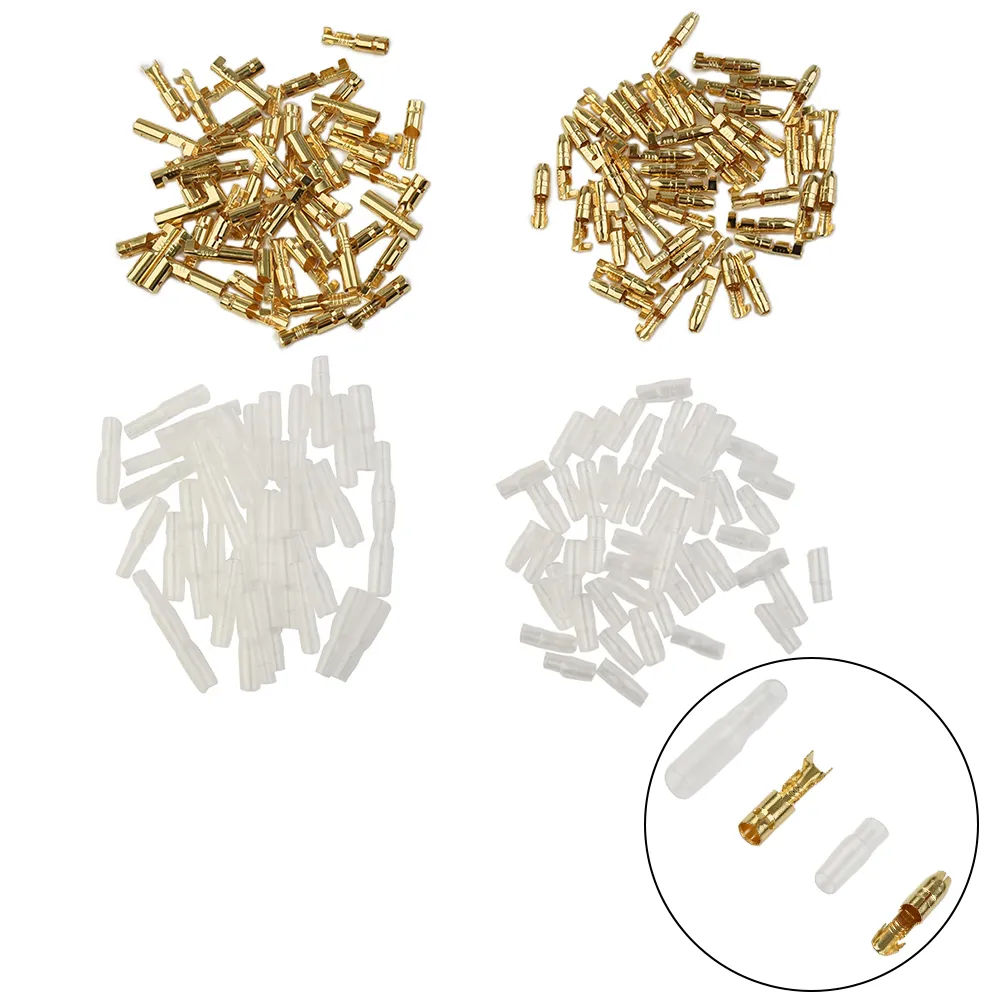 Insulated Male Female 3.9mm Bullet Wire Connectors with Insulating ...