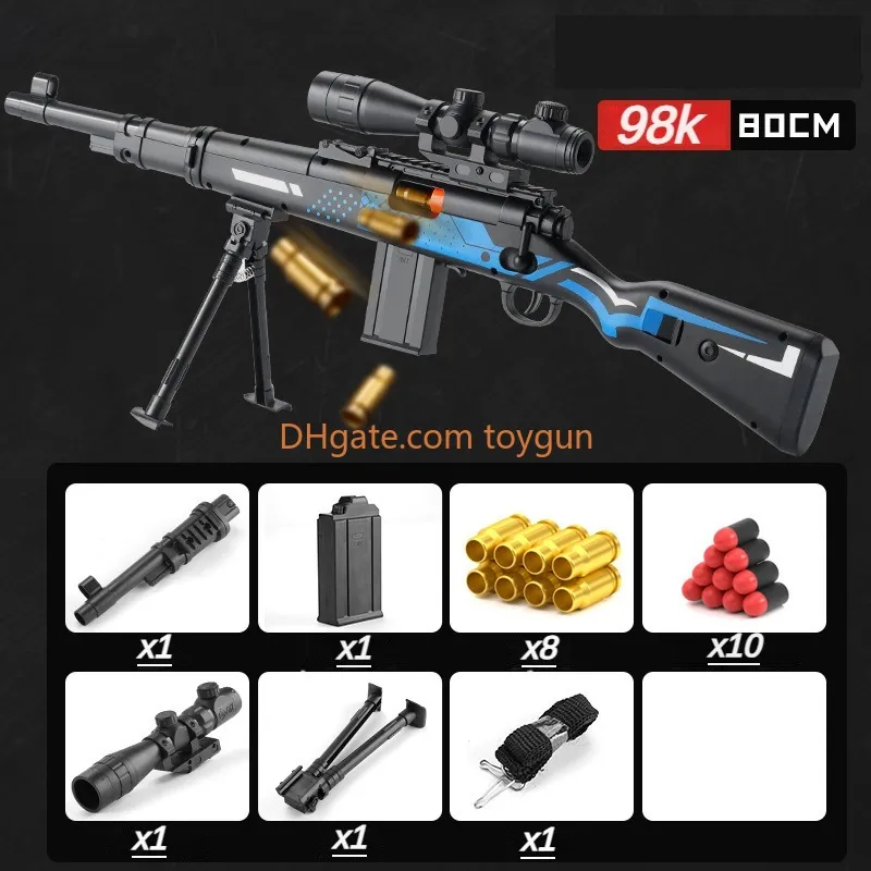 Foam Bullets Toy Gun: Shell Ejecting Action With Detachable Parts, Soft ...