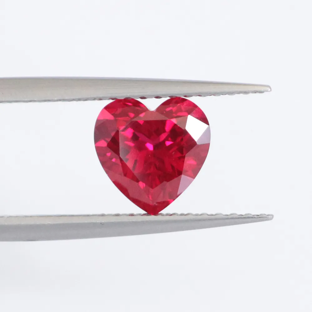 DHgate.com:LETMEXC 1.8ct Lab Created Ruby Heart Cut Loose Gemstone ...