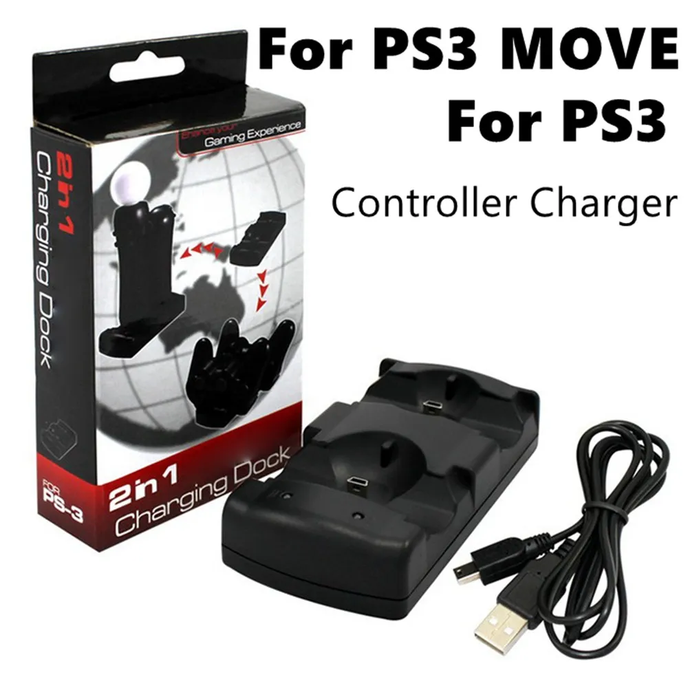 PS3 Controller Charger Dock - Dual Charging Station with Indicator ...