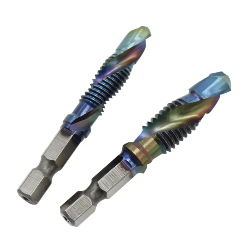F50 Tap and Die Set Manual Threaded Screw Tap M6 Long Shank Drill Bit ...