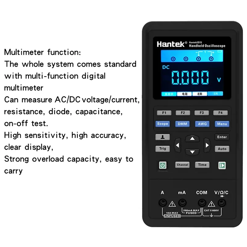 Hantek Portable Handheld cathode ray oscilloscope 2D72 with Two ...
