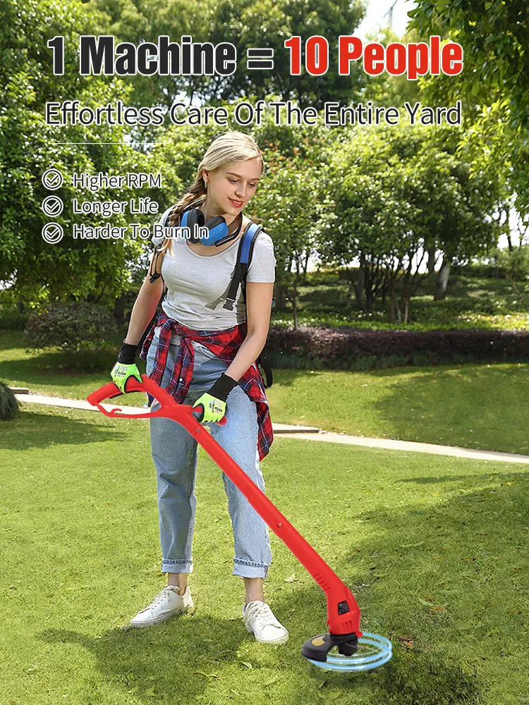 Mini Electric Lawn Mower 220V 12500RPM Handheld Electric Foldable Lawn ...
