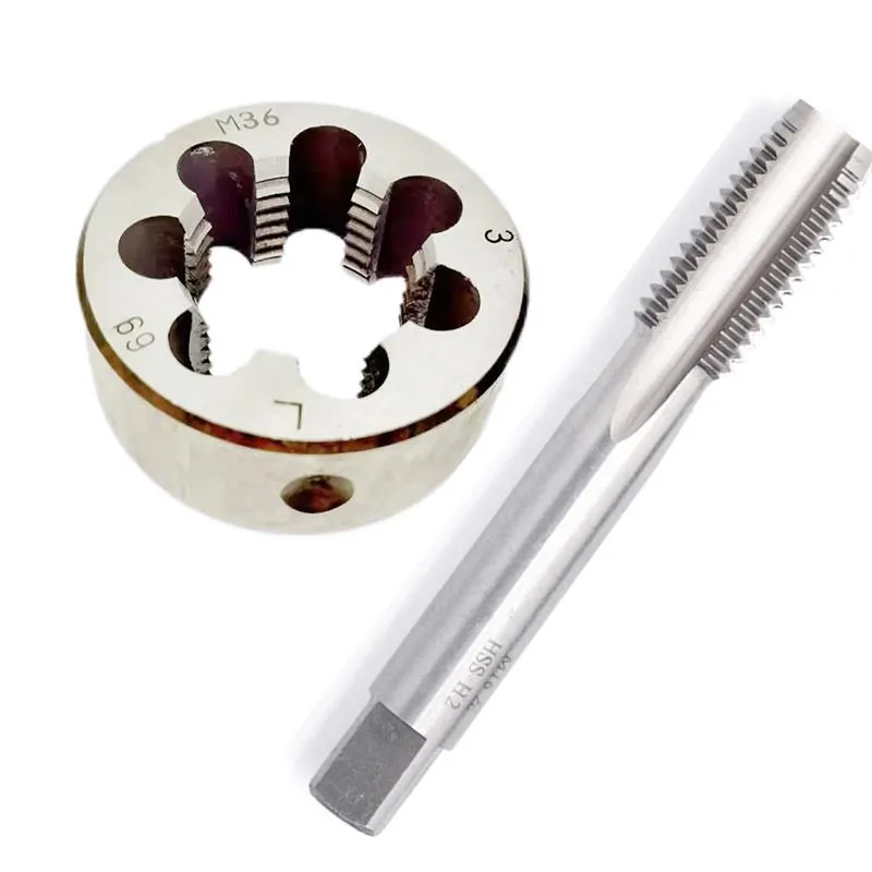 Left Hand Tap And Die Set Metric Fine Thread Round Dies M2 M20 HSS Tap ...