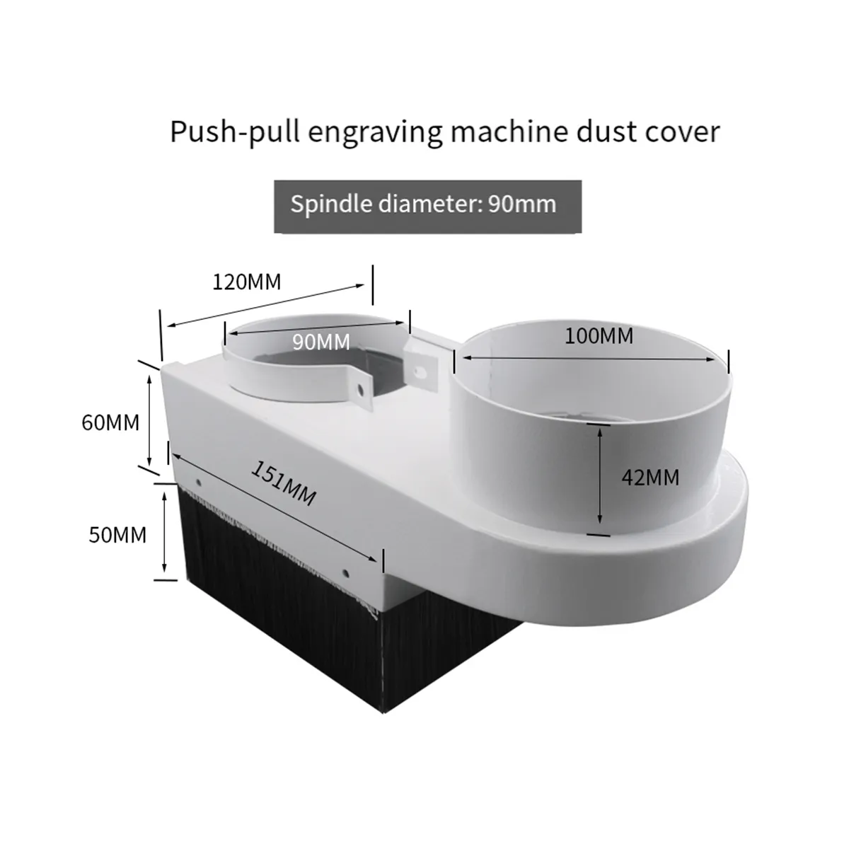 DHgate.com:90mm CNC Router Dust Collector Shoe with Spindle Cover ...
